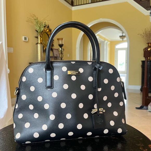 kate spade | Bags | Kate Spade Black And White Polka Dot Handbag | Poshmark